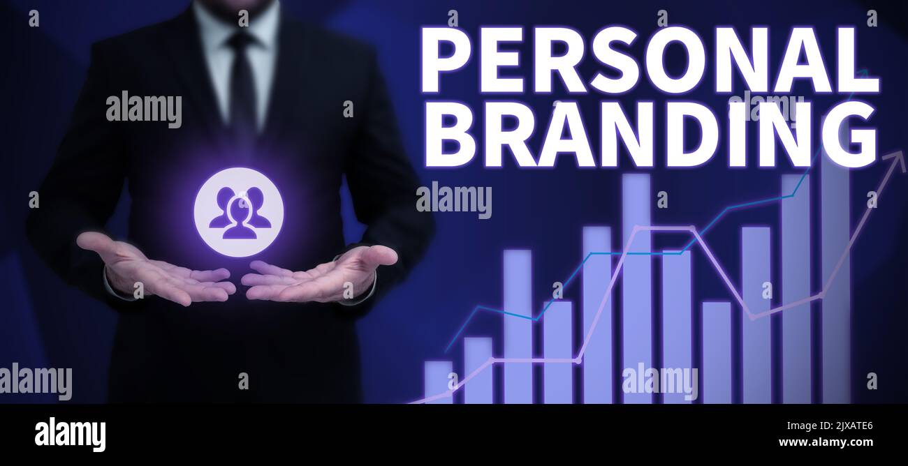 Hand writing sign Personal BrandingMarketing themselves and their ...