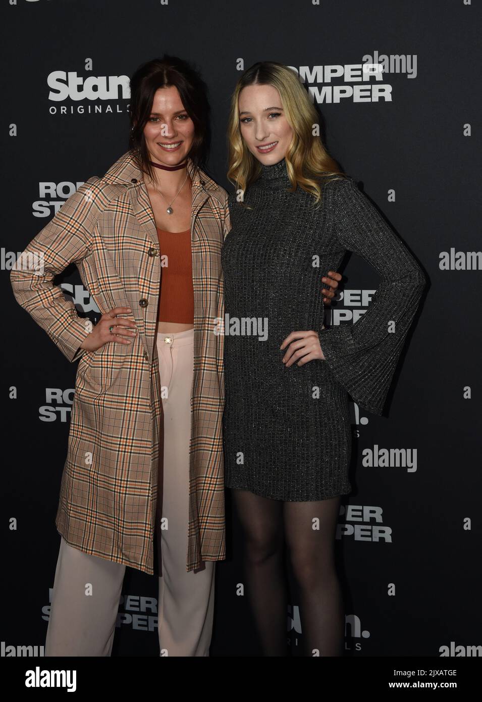 Lily Sullivan and Sophie Lowe arrive at the Romper Stomper TV series ...