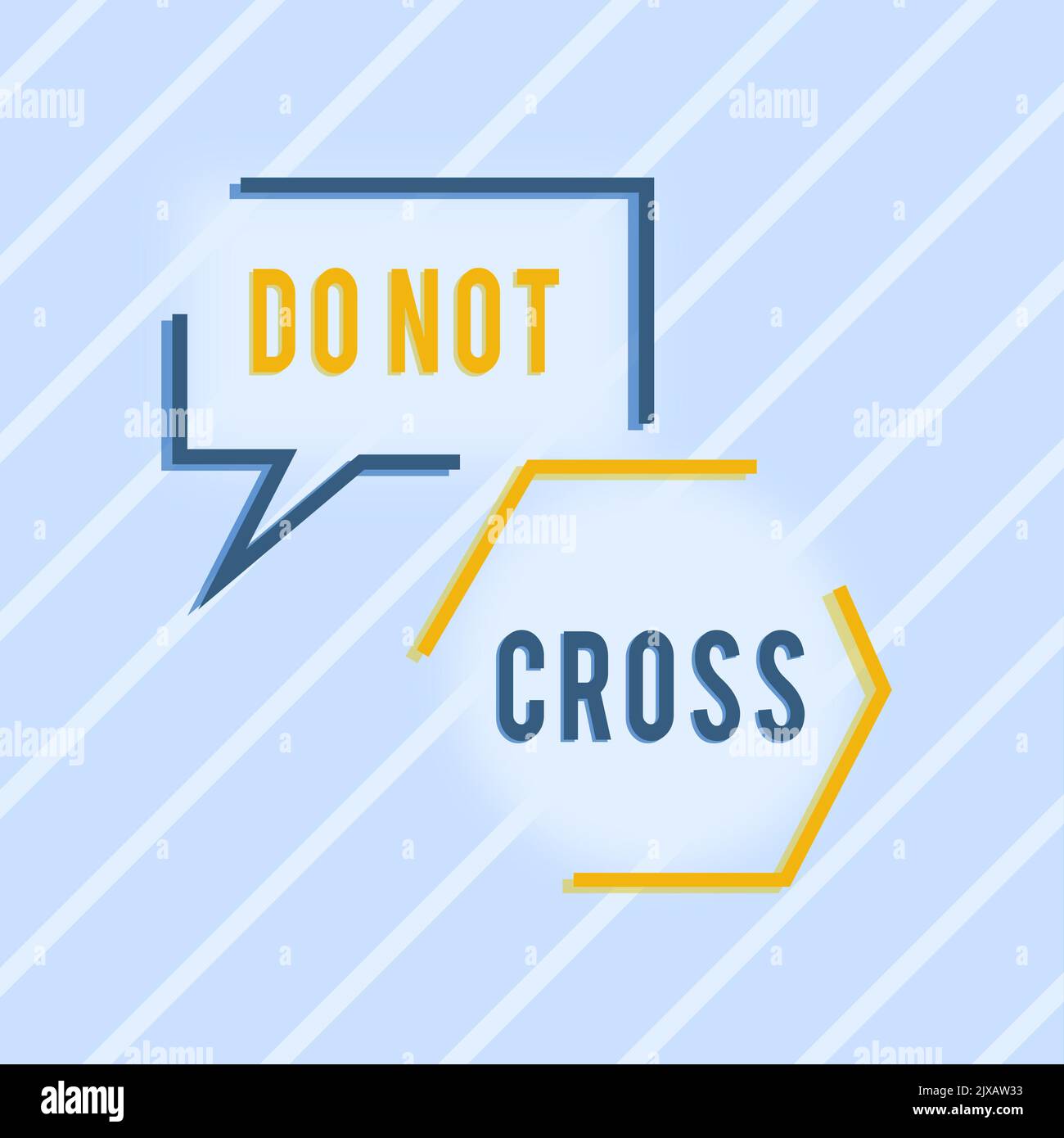 Writing displaying text Do Not Cross. Word for Crossing is forbidden ...