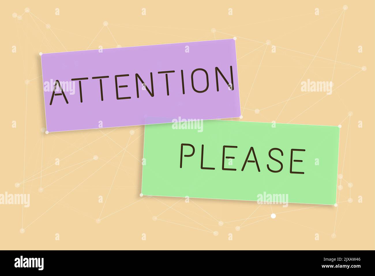 Text sign showing Attention Pleaseasking people sop doing anything and ... Text sign showing Attention Pleaseasking people sop doing anything and ...