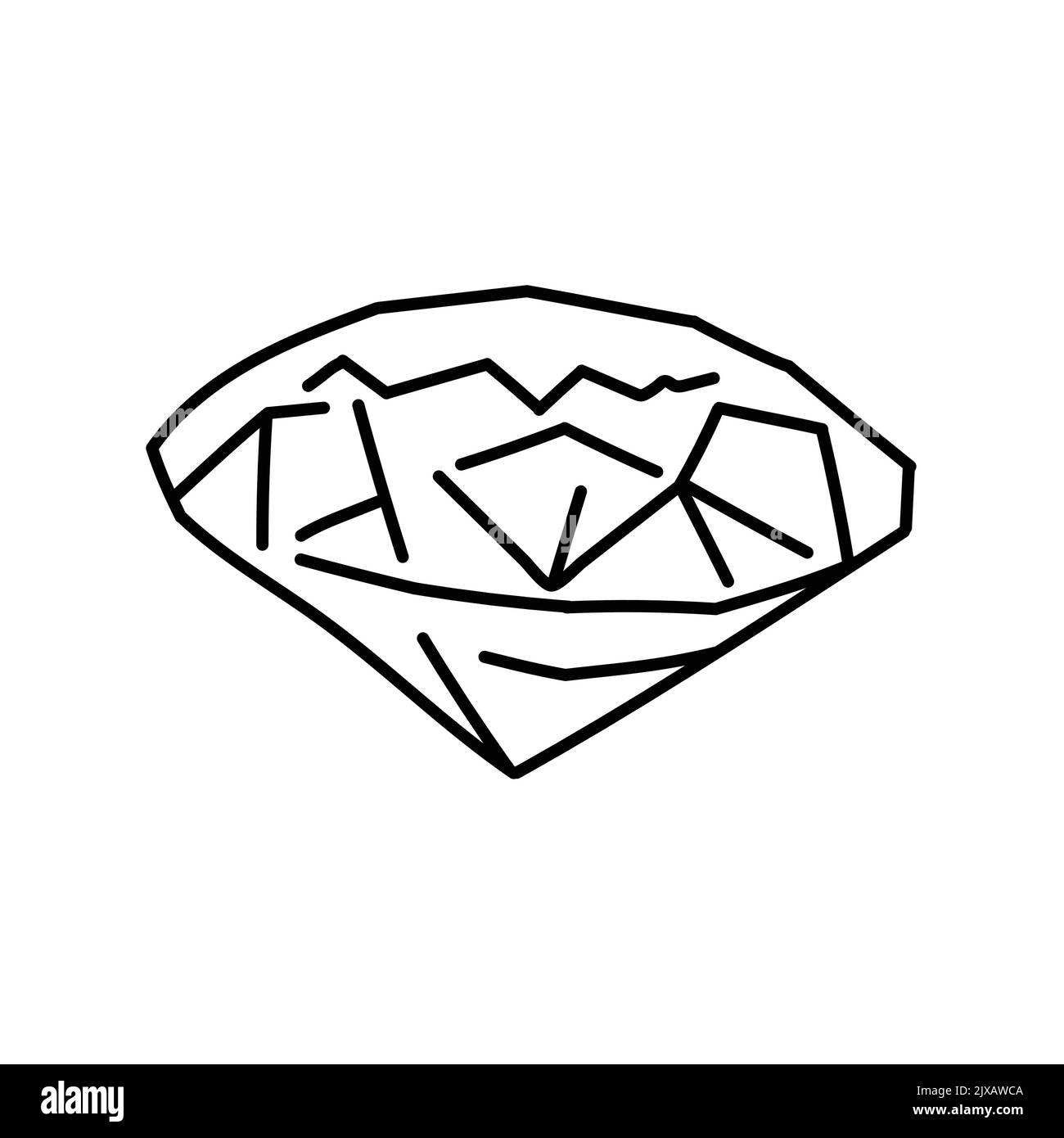 Diamond color line icon. Precious stones. Pictogram for web page ...