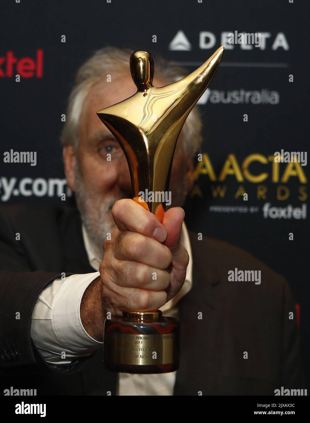 Phillip Noyce poses with the AACTA Longford Lyell Award at the AACTA ...