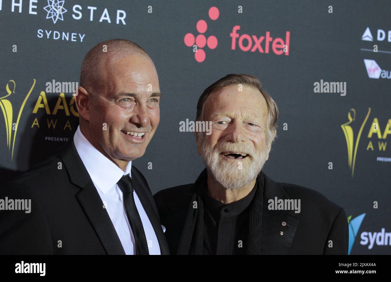 Martin Sacks and Jack Thompson arrive at the AACTA (Australian Academy ...