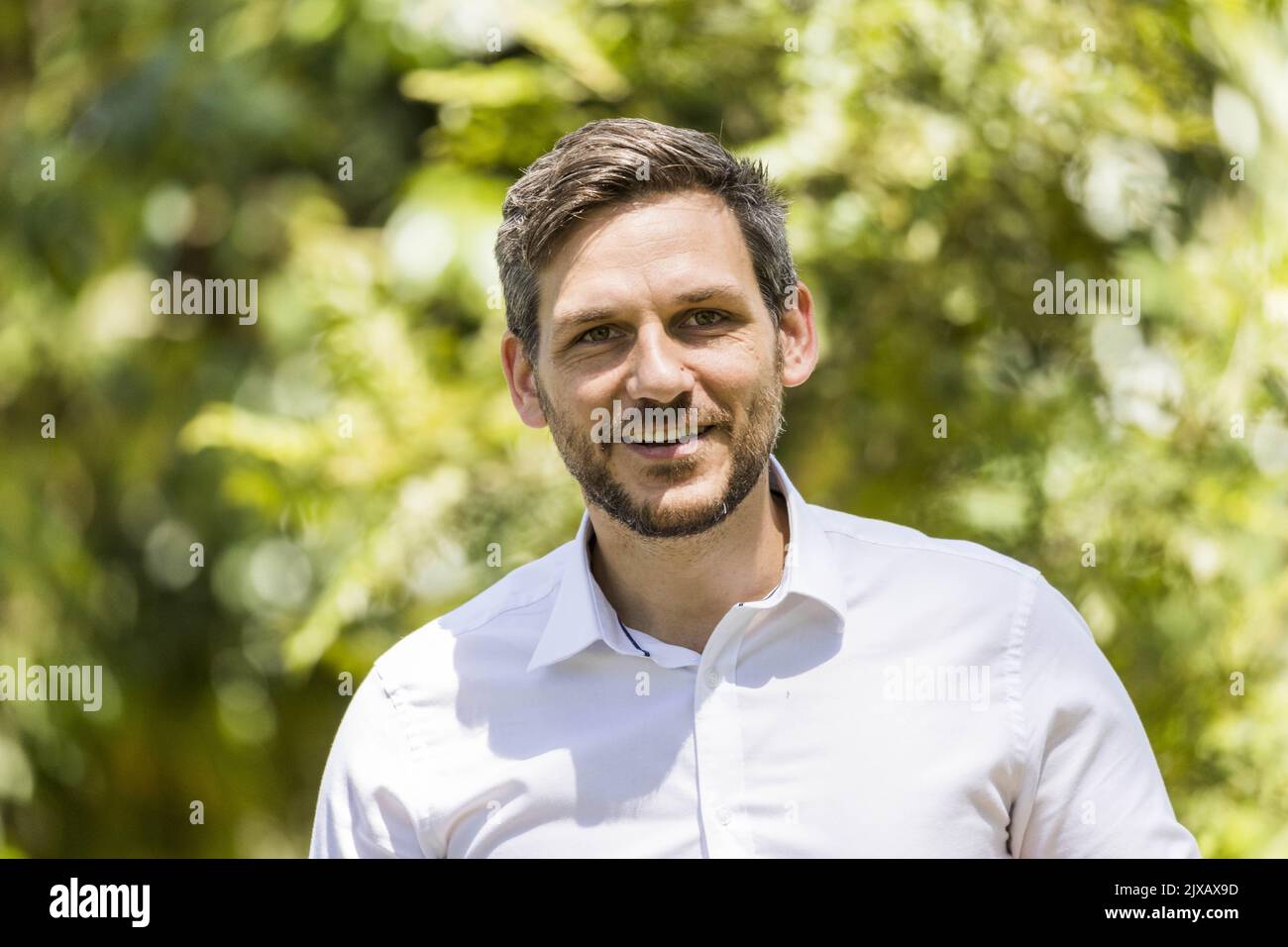 Greens candidate for Maiwar, Michael Berkman speaks to the media during ...