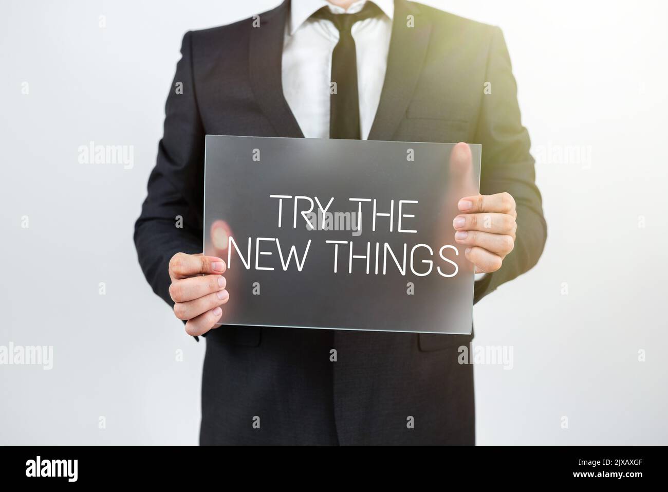 Text sign showing Try The New ThingsBreaks up Life Routine Learn some ...