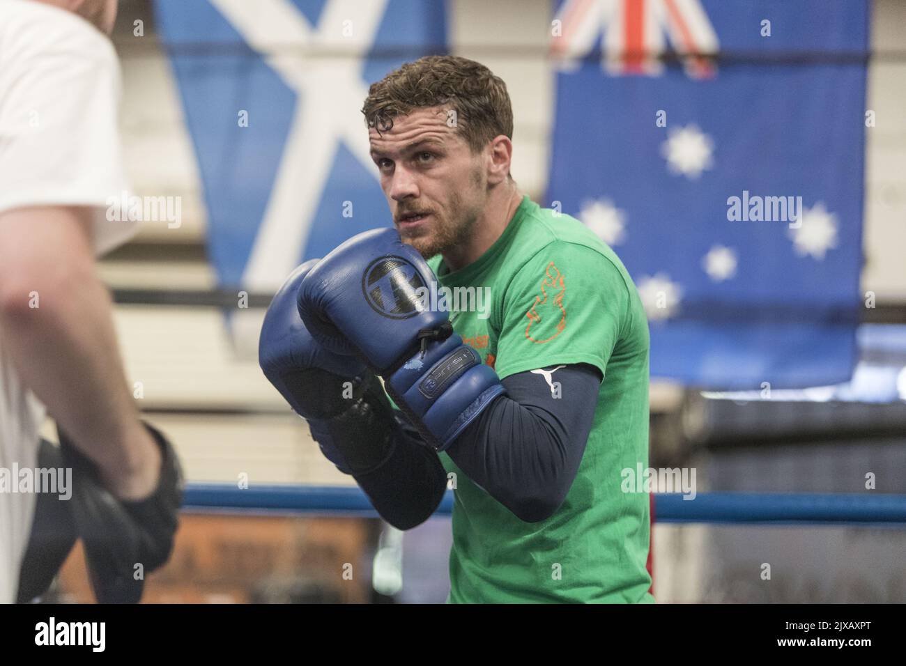 Boxer Gary Corcoran during a training session at Fortitude Boxing in Brisbane, Thursday ...