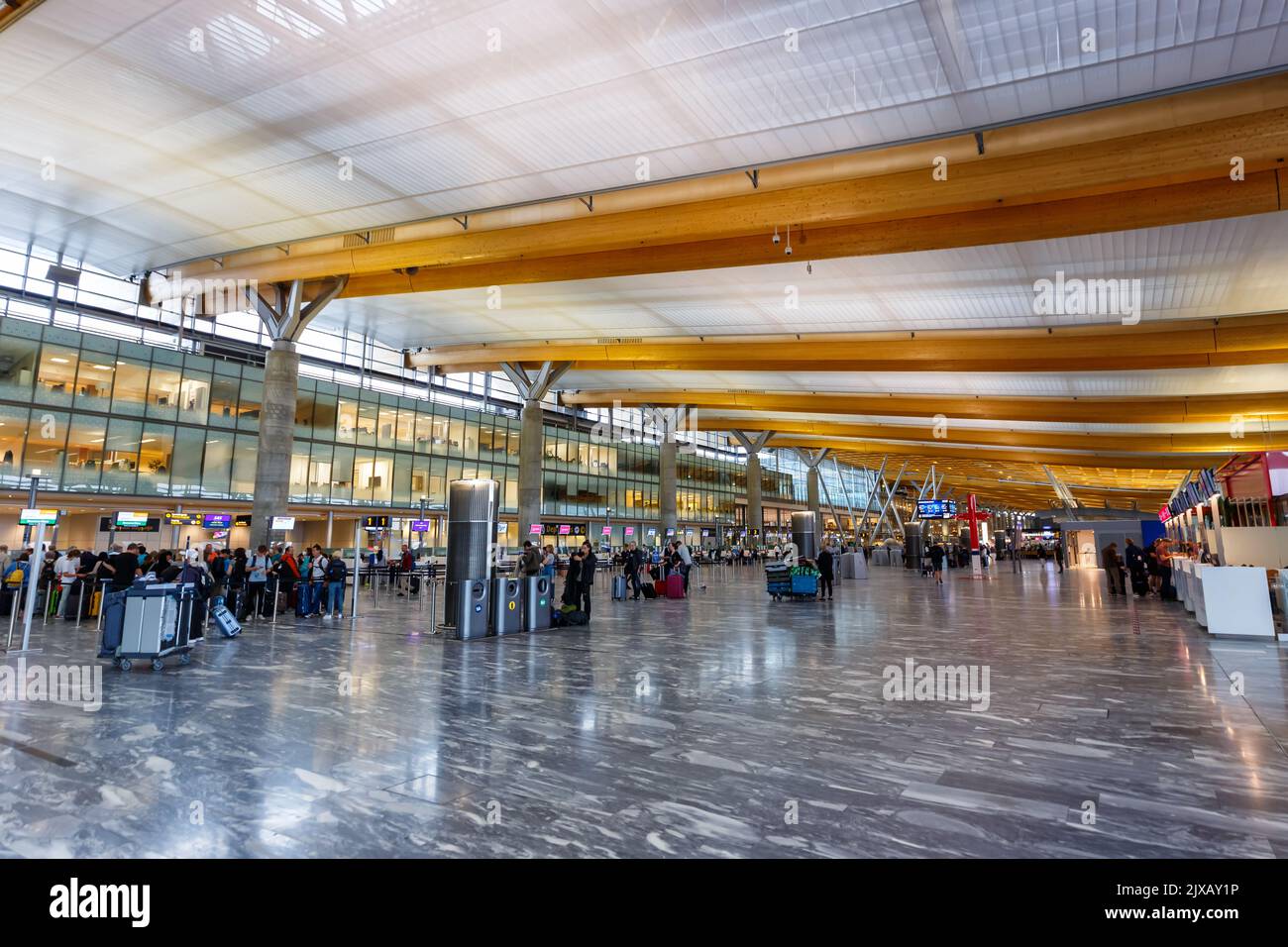 Oslo, Norway - August 16, 2022: Terminal of Oslo Gardermoen airport ...