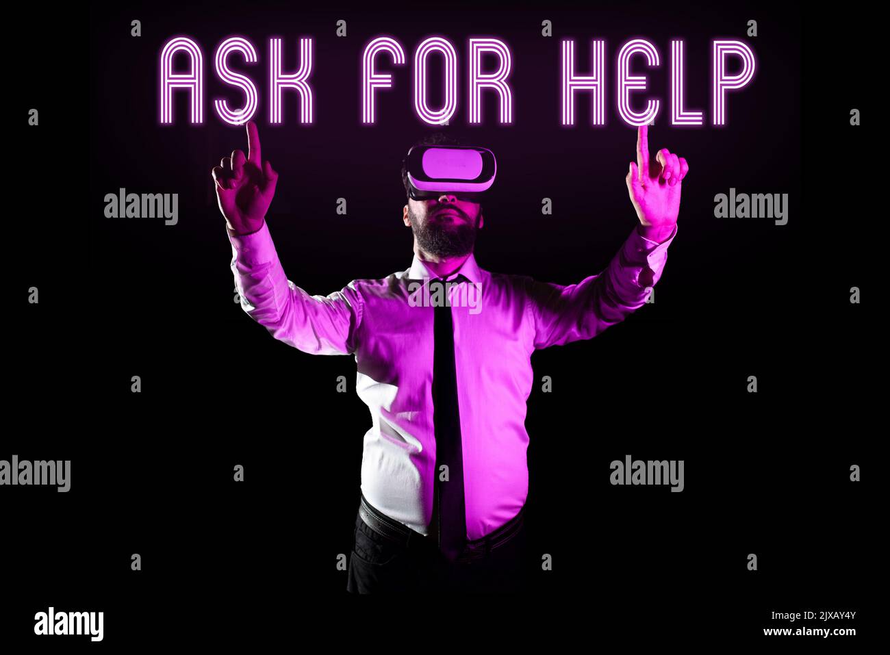 Sign displaying Ask For Help. Business concept Request to support ...