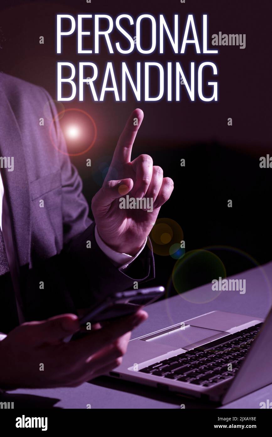 Writing displaying text Personal BrandingMarketing themselves and their ...