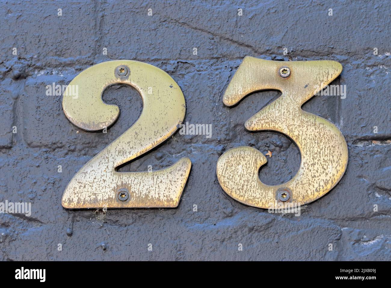 Close Up House Number 23 At Amsterdam The Netherlands 3-9-2022 Stock ...