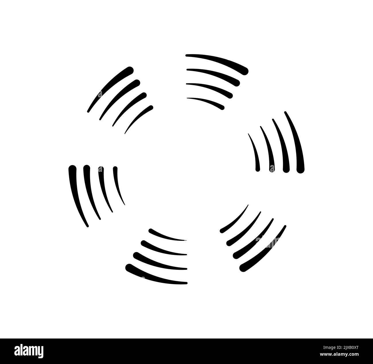 Circle speed lines for emblem, design and comic book. Abstract round ...