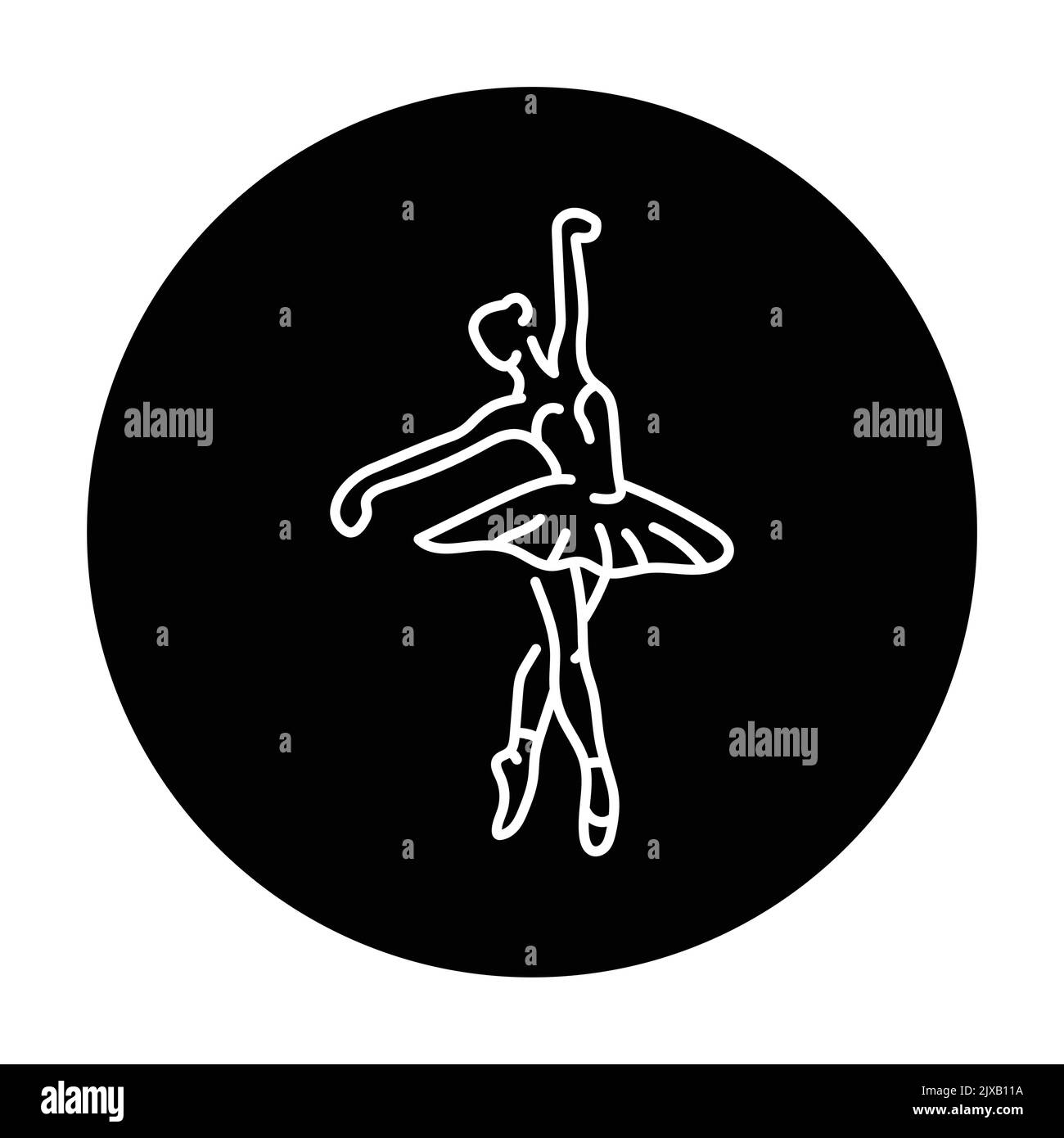 Beauty ballerina color line icon. Ballet dance Stock Vector Image & Art ...