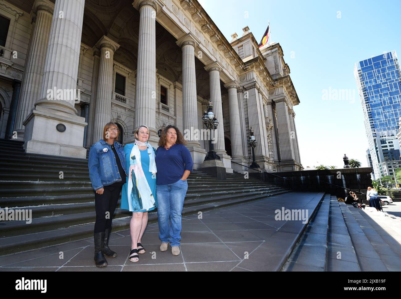 Dimity Hawkins (centre), one of the original ICAN founders with Karina ...
