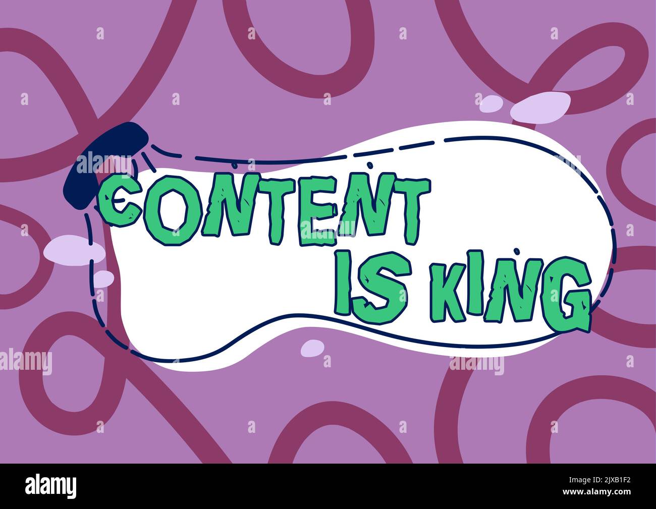 Text caption presenting Content Is KingContent is the heart of today's ...