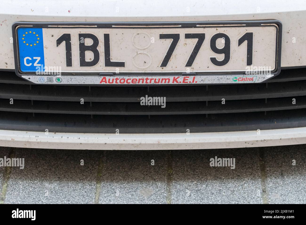 Foreign Czech Republic Number Plate At Amsterdam The Netherlands 3-9 ...