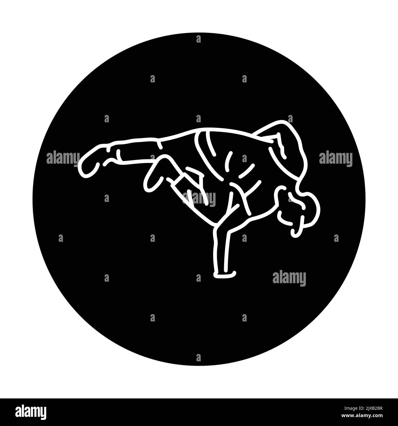 Man dancing break dance color line icon. Pictogram for web page Stock ...