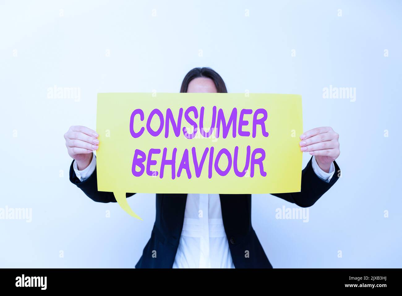 Conceptual caption Consumer BehaviourDecisions that people make to buy ...