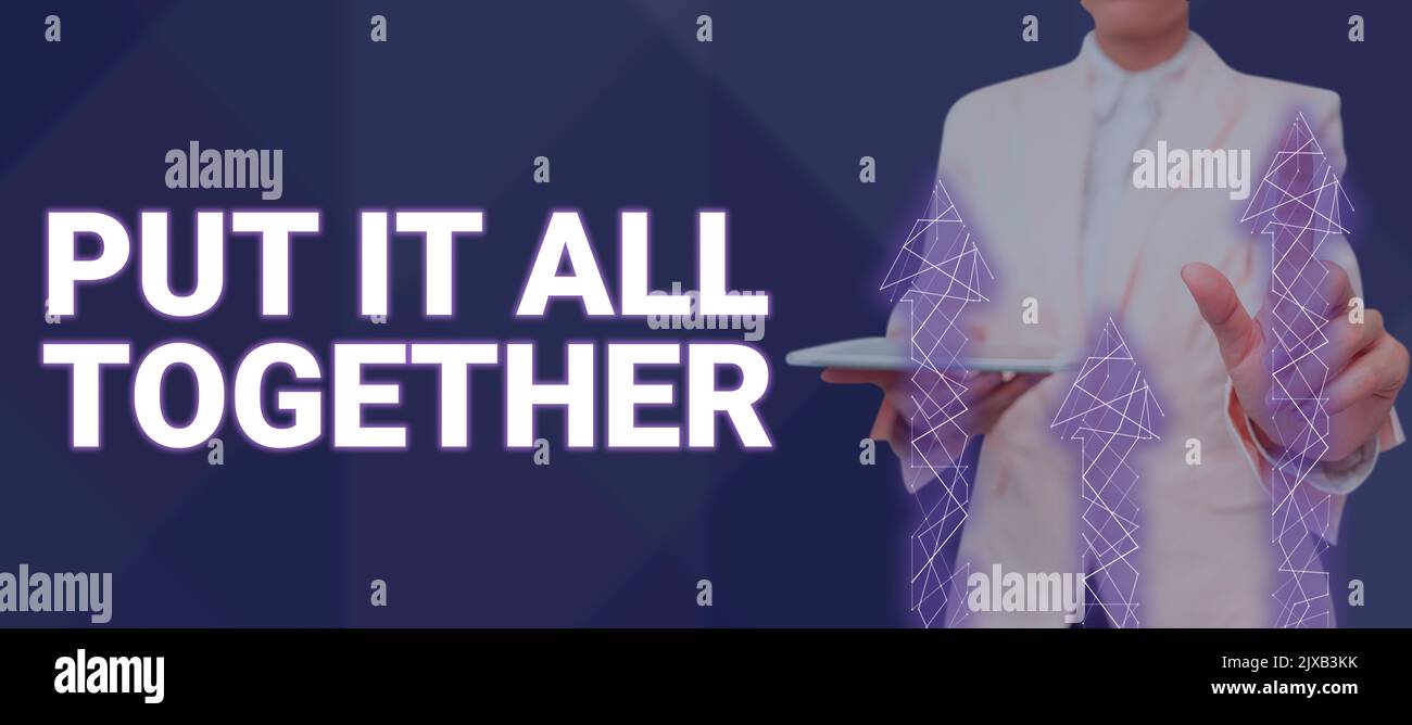 Conceptual caption Put It All Together. Business idea Join Collectively ...