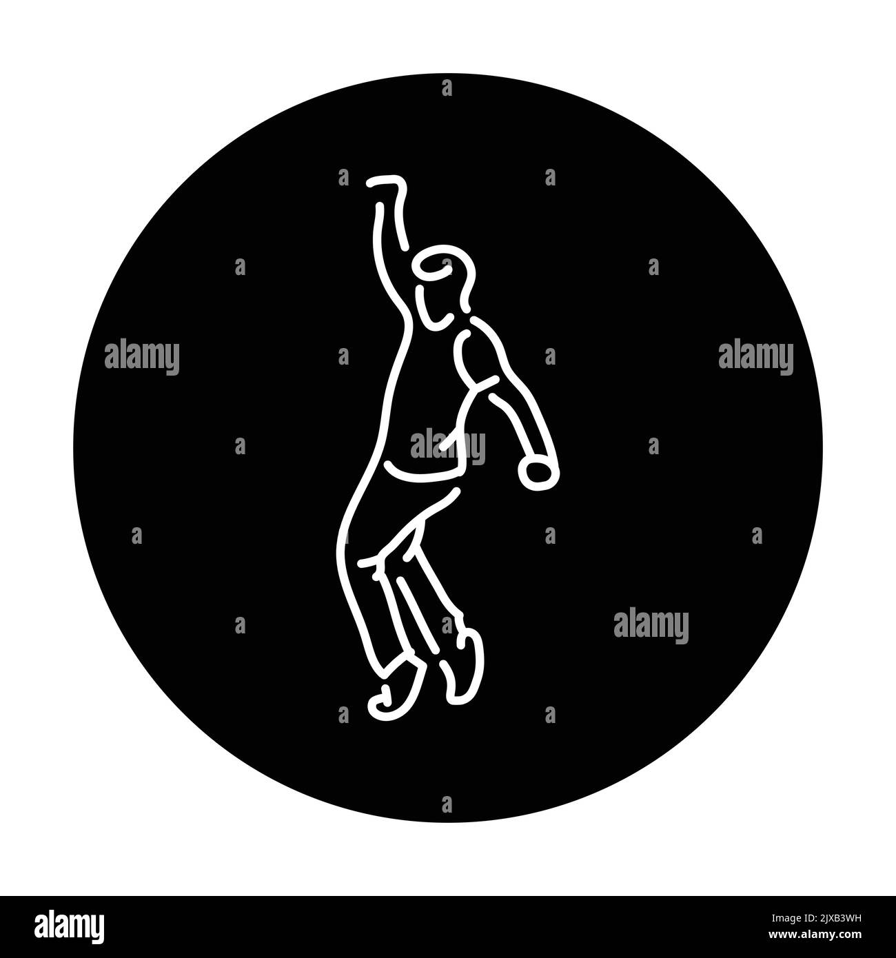 Man dancing color line icon. Pictogram for web page Stock Vector Image ...