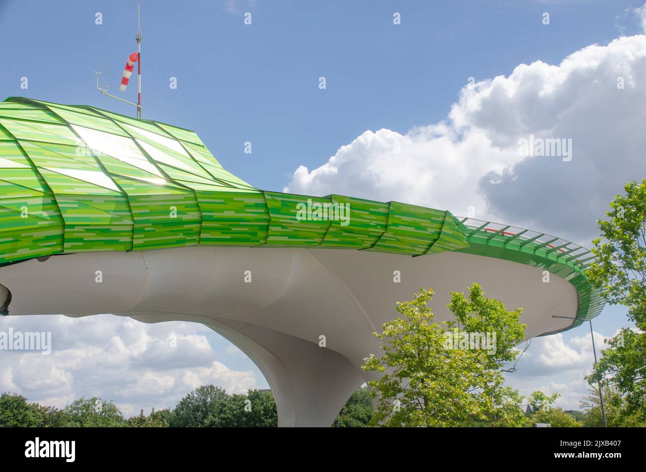 aachen july 2020: At the main entrance of the RWTH Klinikum Aachen, the ...
