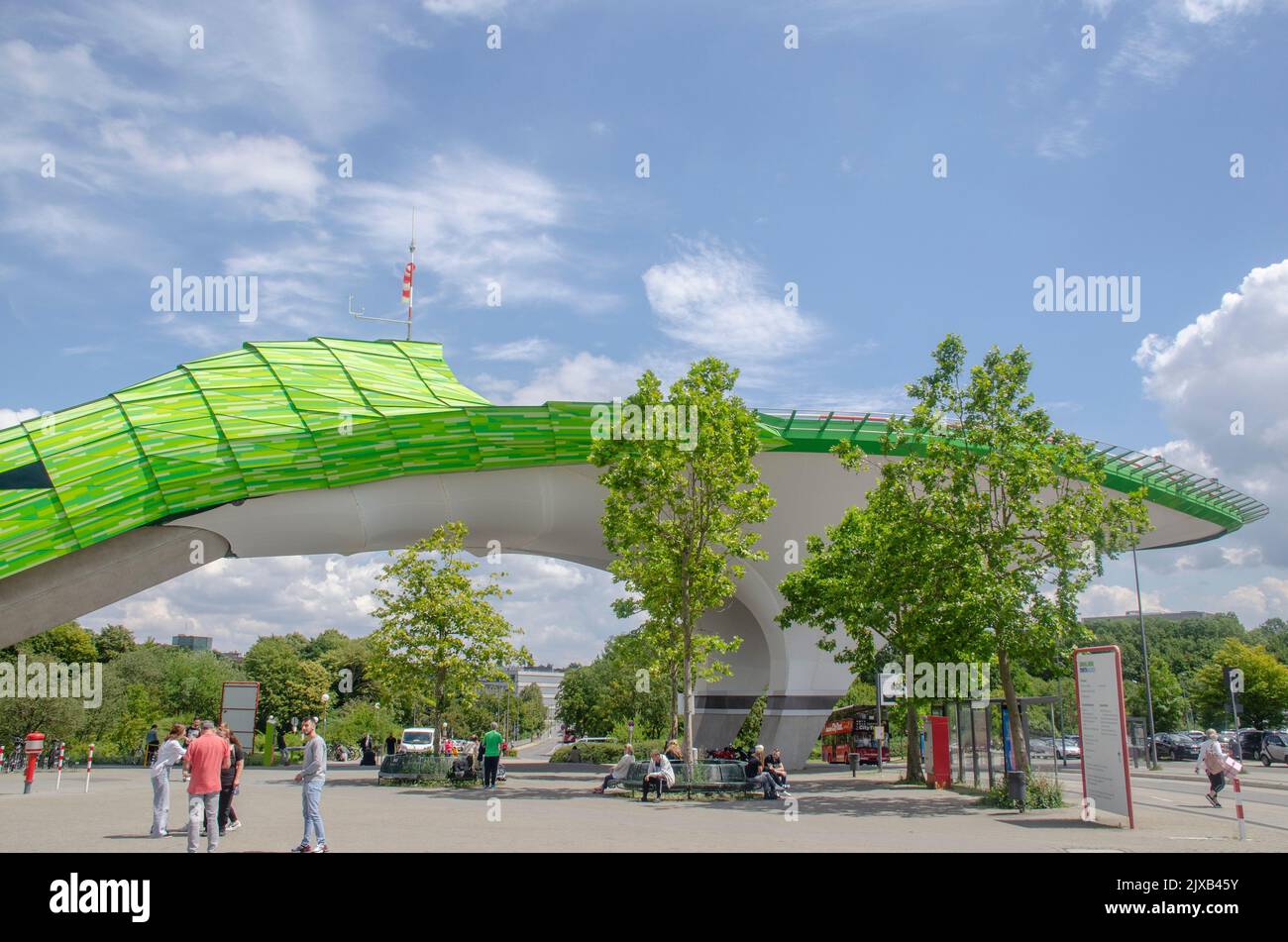 aachen july 2020: At the main entrance of the RWTH Klinikum Aachen, the ...