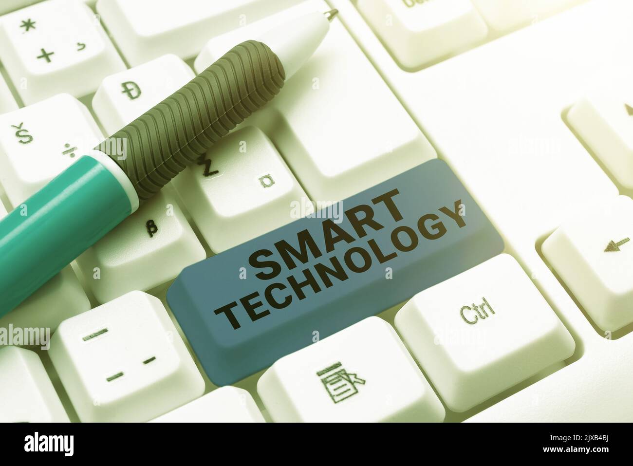 Text caption presenting Smart Technologygadgets or device that has a ...