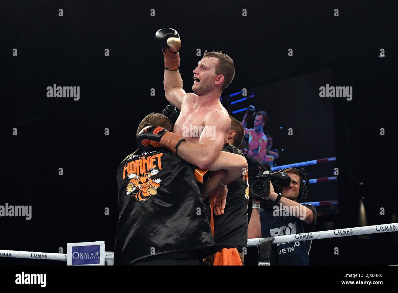 WBO World Welterweight Champion Jeff Horn of Australia celebrates ...