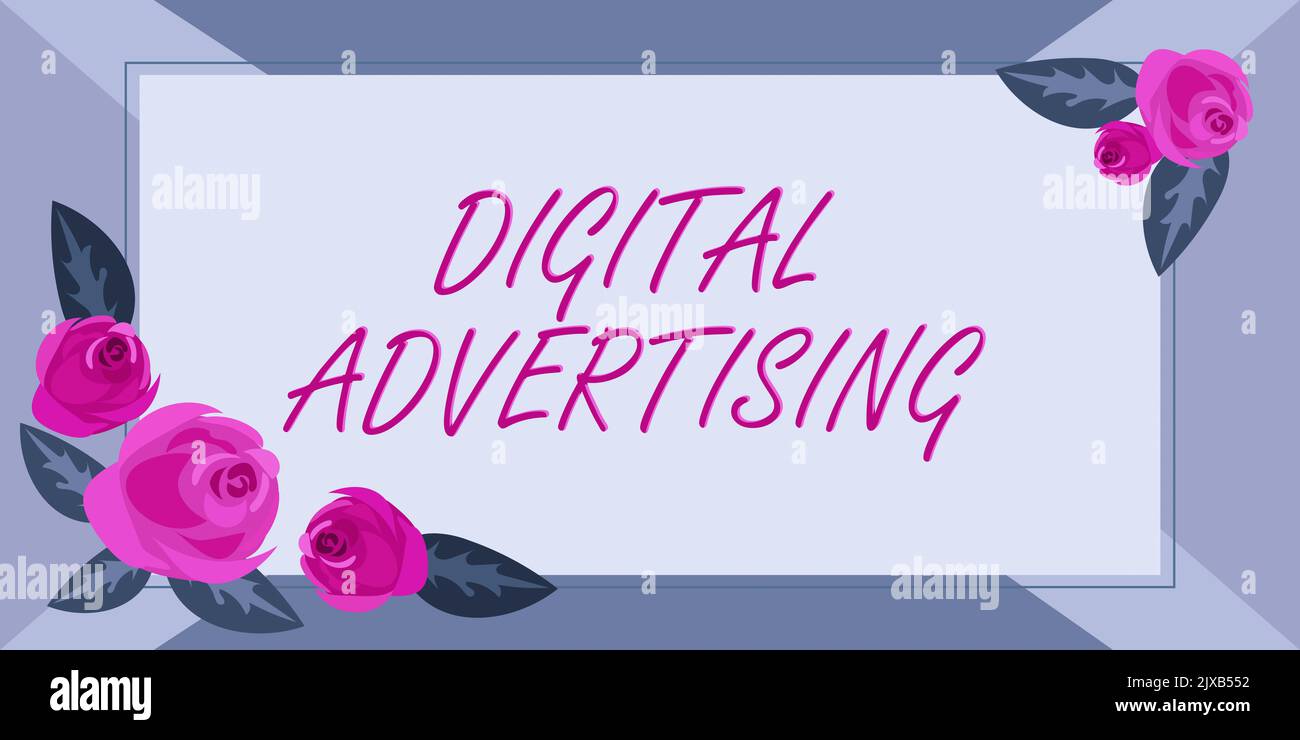 Conceptual caption Digital Advertising. Conceptual photo Online ...