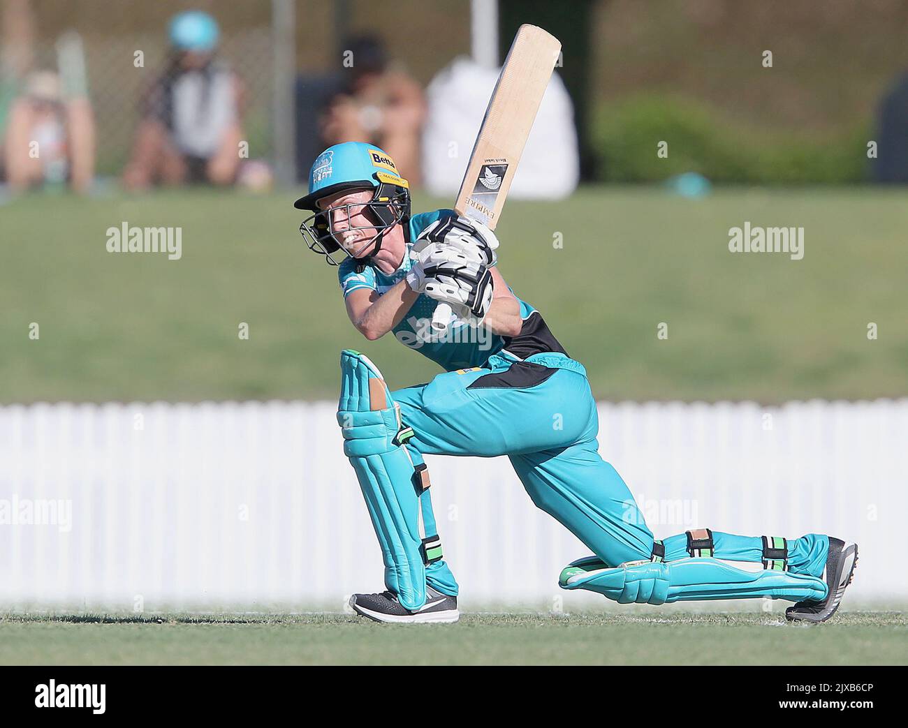 Heat captain Kirby Short plays a shot during the WBBL cricket match ...