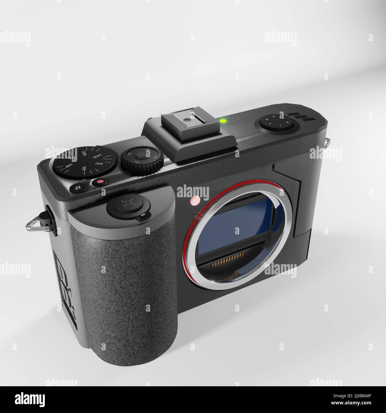 professional DSLR camera 3D image. mirrorless digital camera isolated ...