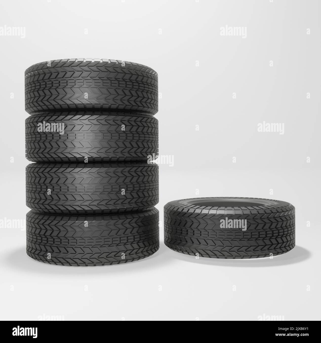 Car tires realistic 3d design Stock Photo - Alamy