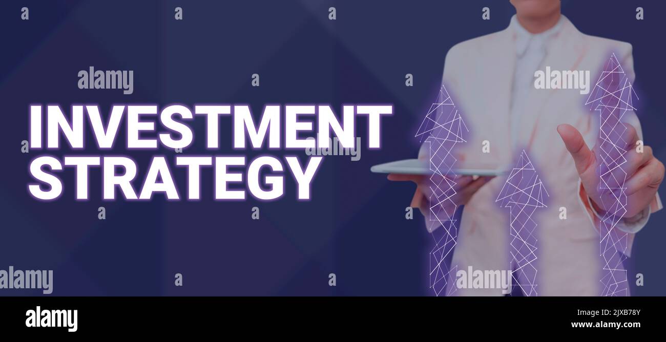 Inspiration showing sign Investment Strategy. Conceptual photo Set of ...
