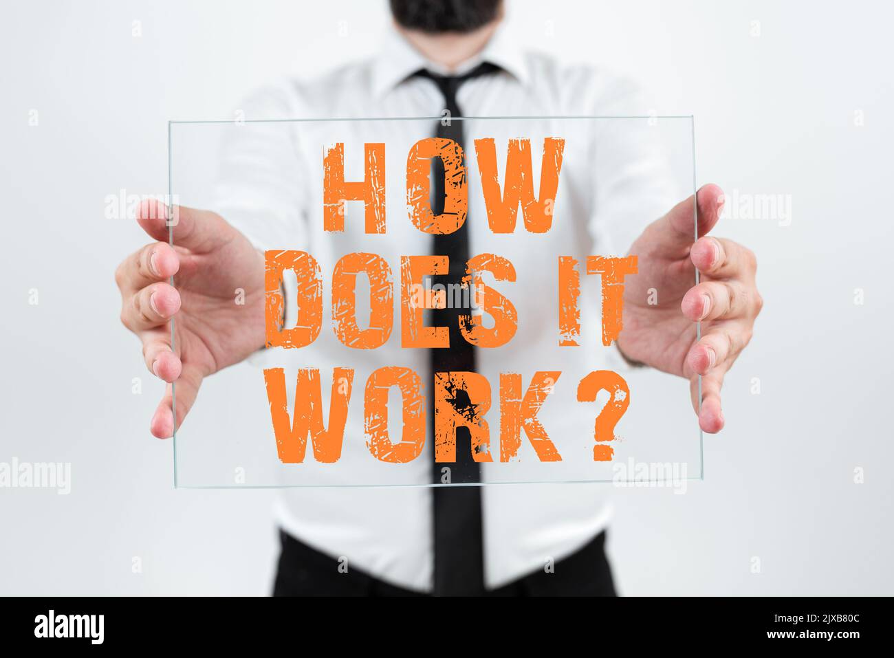 Text caption presenting How Does It Work questionAsking on how stuff ...