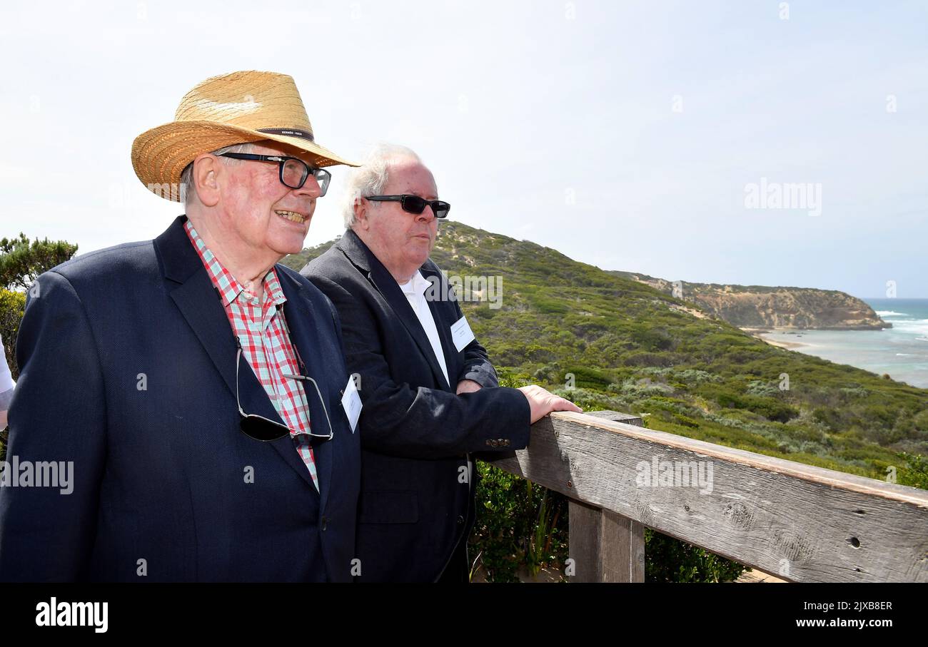 Former Australian prime minister Harold Holt's sons Nick and Sam Holt after their fathers ...