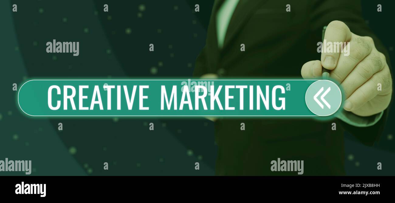 Hand writing sign Creative MarketingCampaigning to meet the advertising ...