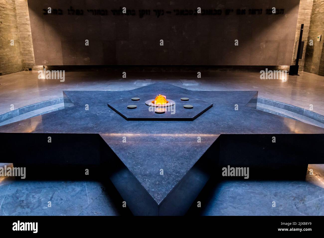 Centrepiece With Eternal Fire Set In A Jewish Star Shape Memorial De