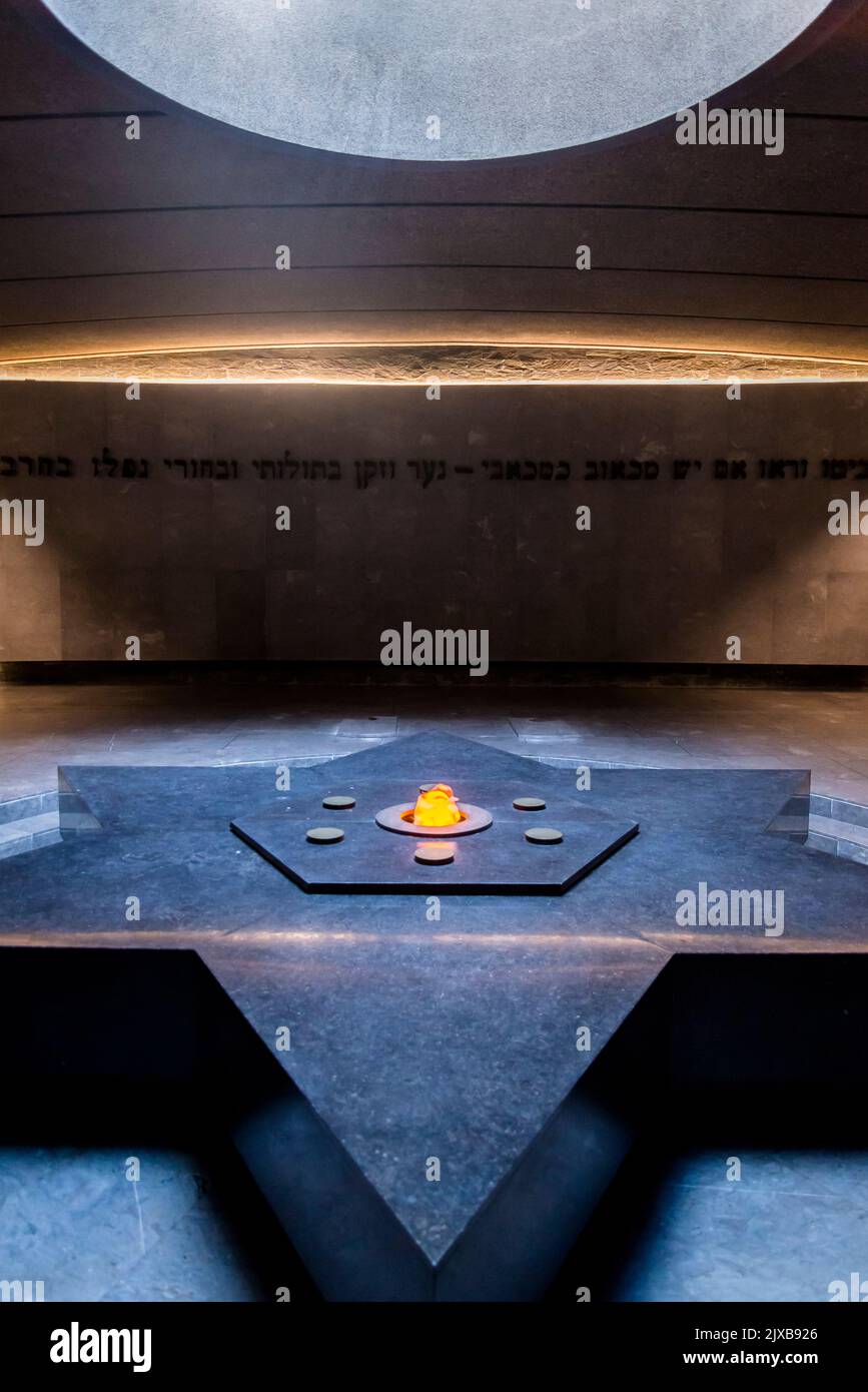 Centrepiece With Eternal Fire Set In A Jewish Star Shape Memorial De