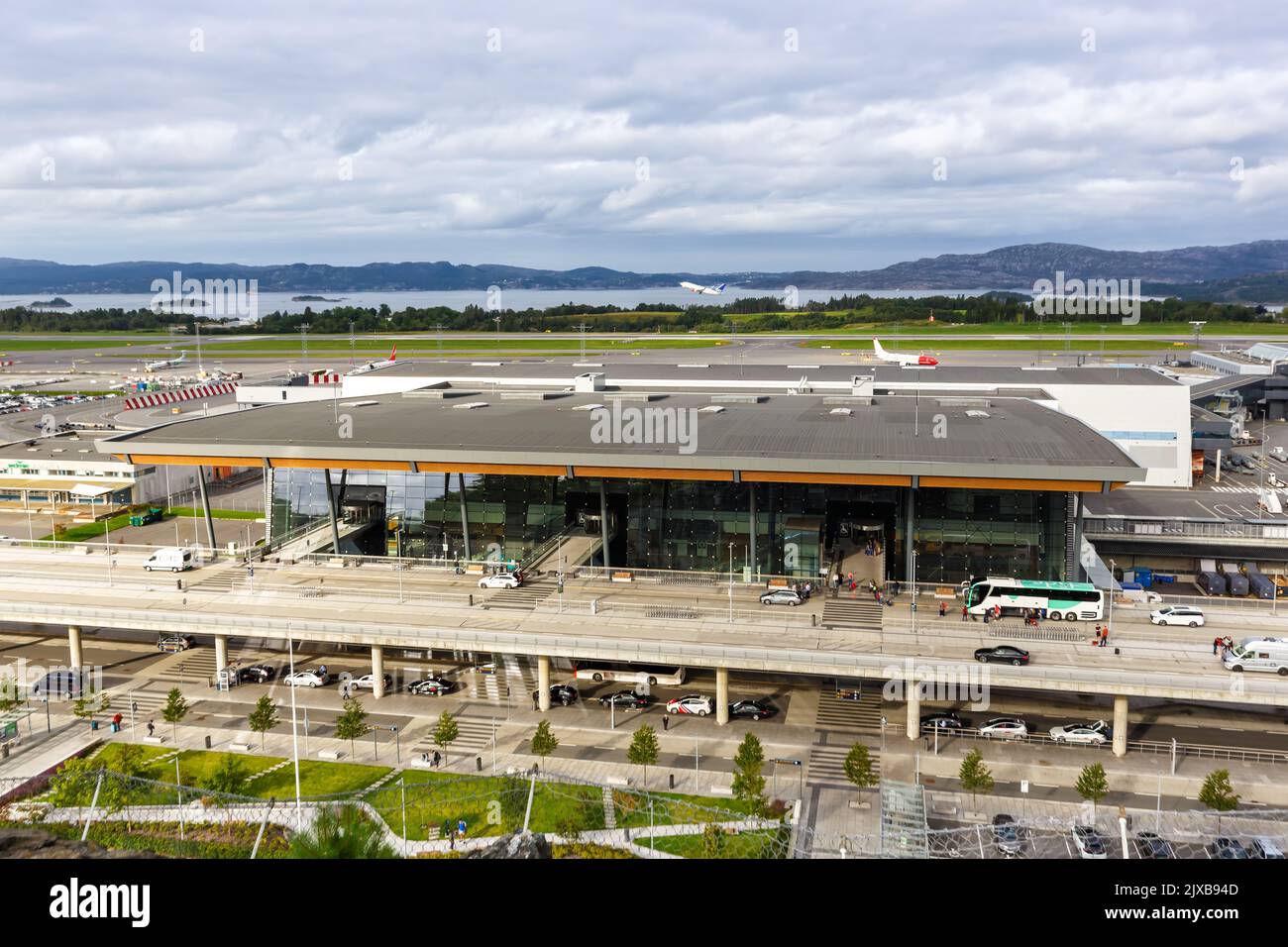 Bergen, Norway - August 18, 2022: Terminal of Bergen Flesland airport ...