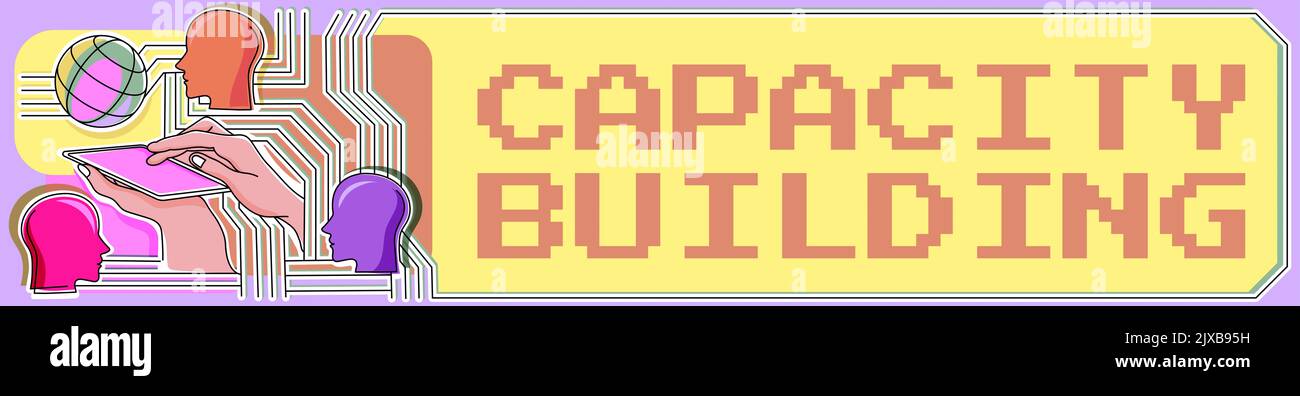 Sign displaying Capacity BuildingStrengthen the abilities of ... Sign displaying Capacity BuildingStrengthen the abilities of ...
