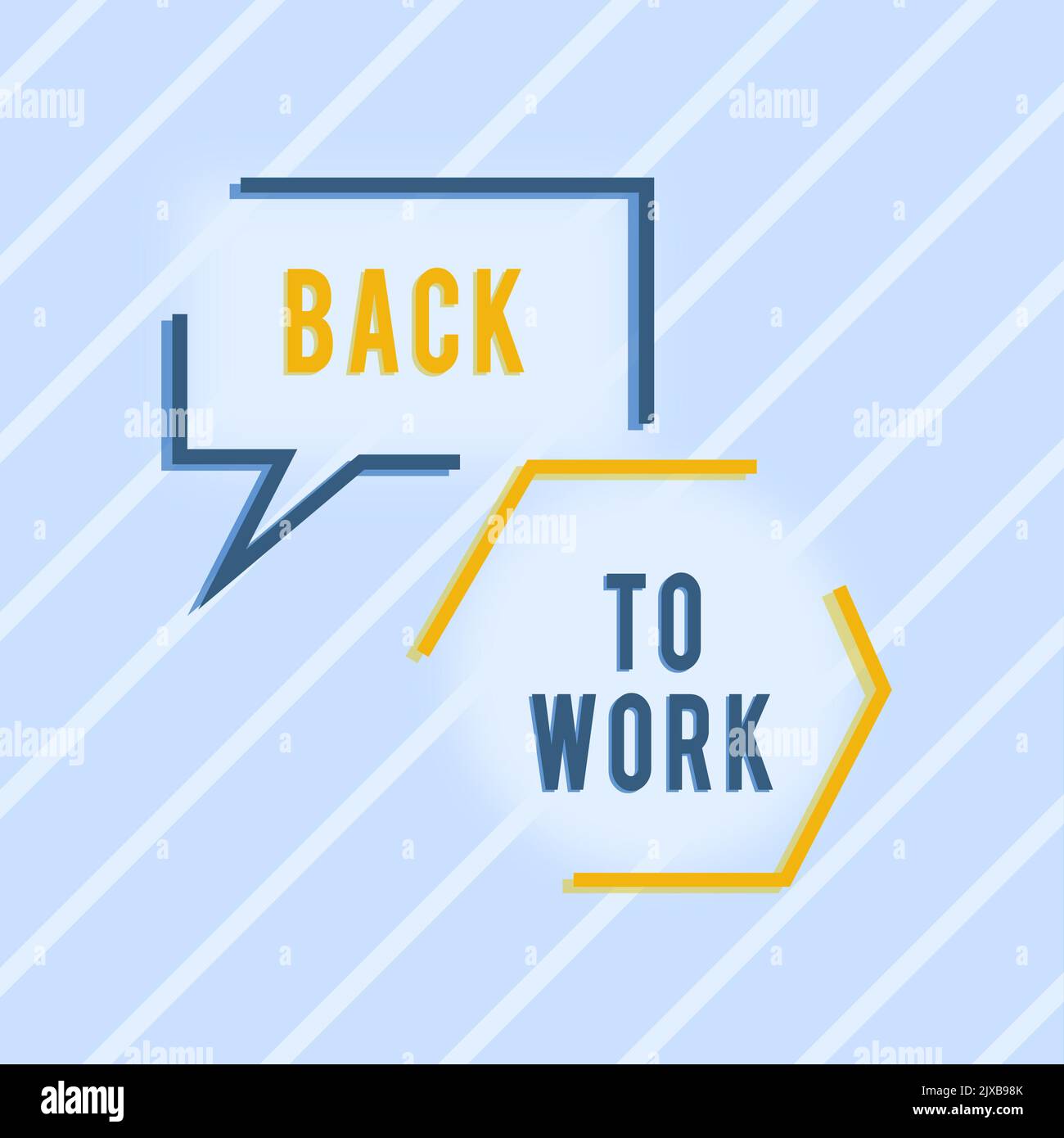 Text showing inspiration Back To Work. Word Written on Returning to job ...