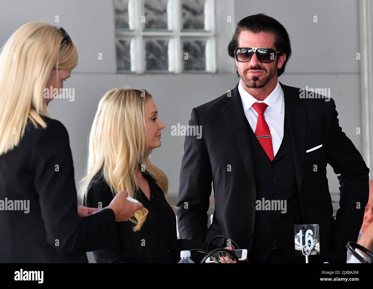 Travers Beynon (right), also known as "The Candyman", ls seen in a cafe ...
