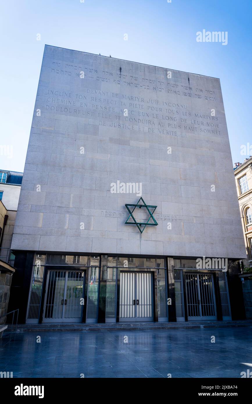 Courtyard Of The Memorial De La Shoah Is The Holocaust Museum In Paris