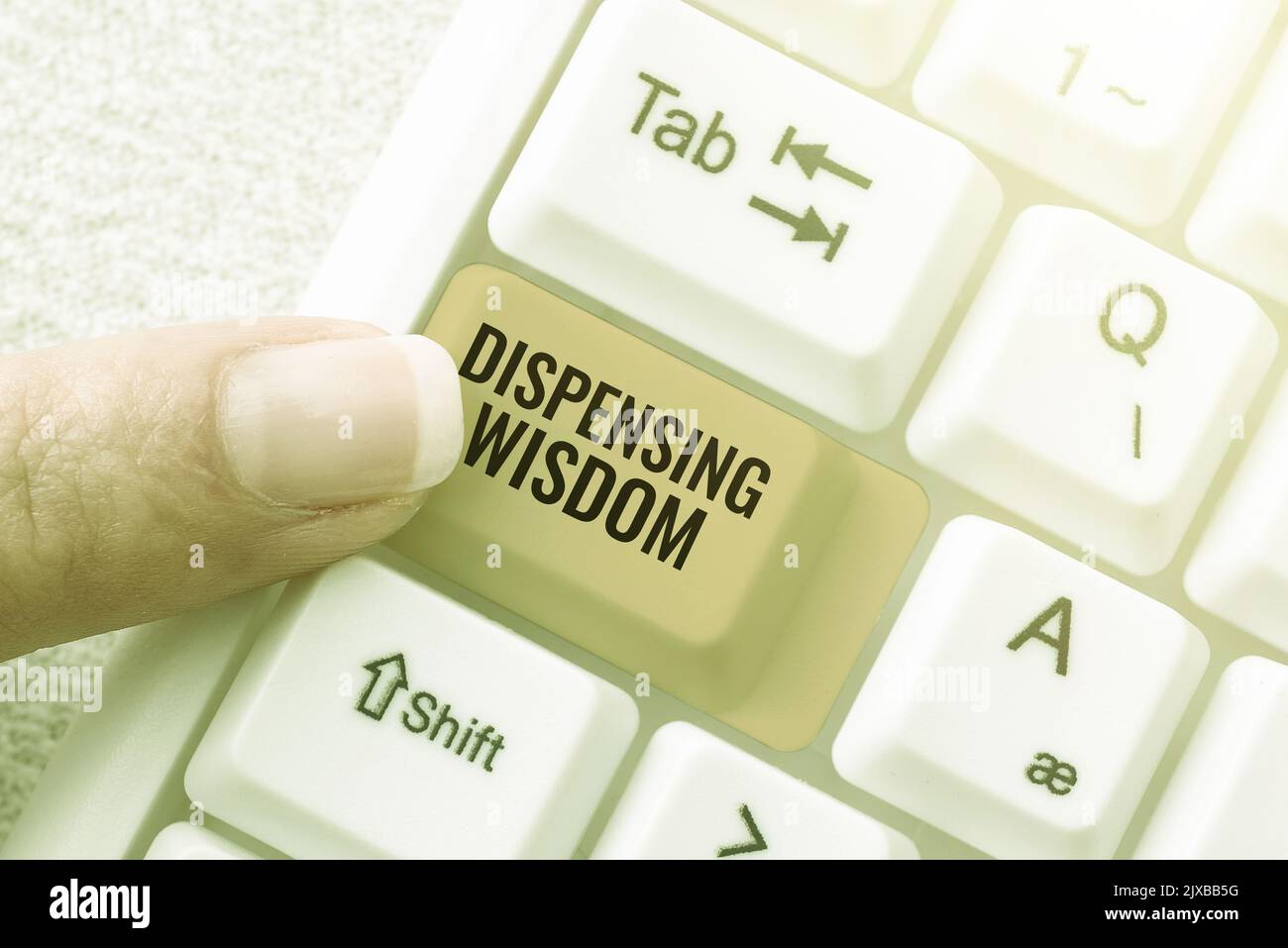 Text caption presenting Dispensing WisdomGiving intellectual facts on ...