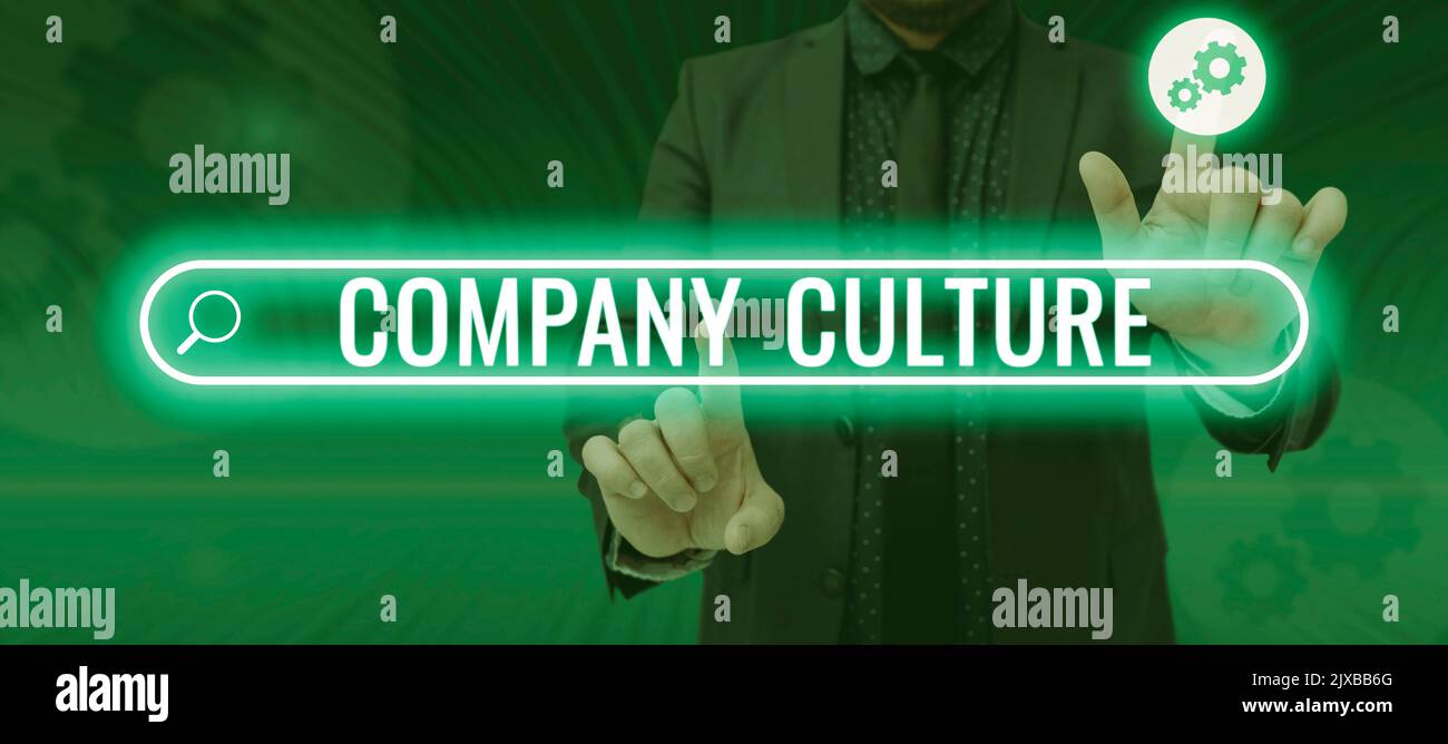 Conceptual caption Company CultureThe environment and elements in which ...
