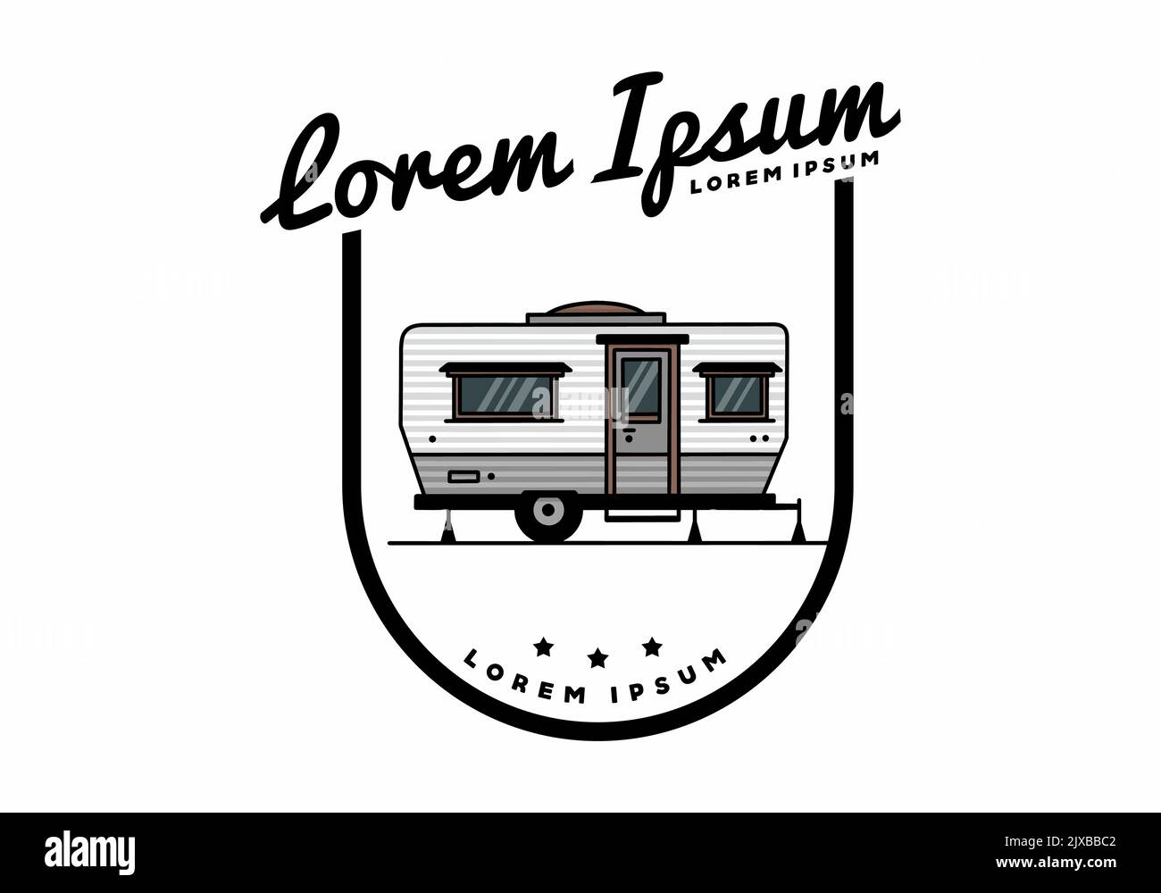 Camping in campervan motorhome Cut Out Stock Images & Pictures - Alamy