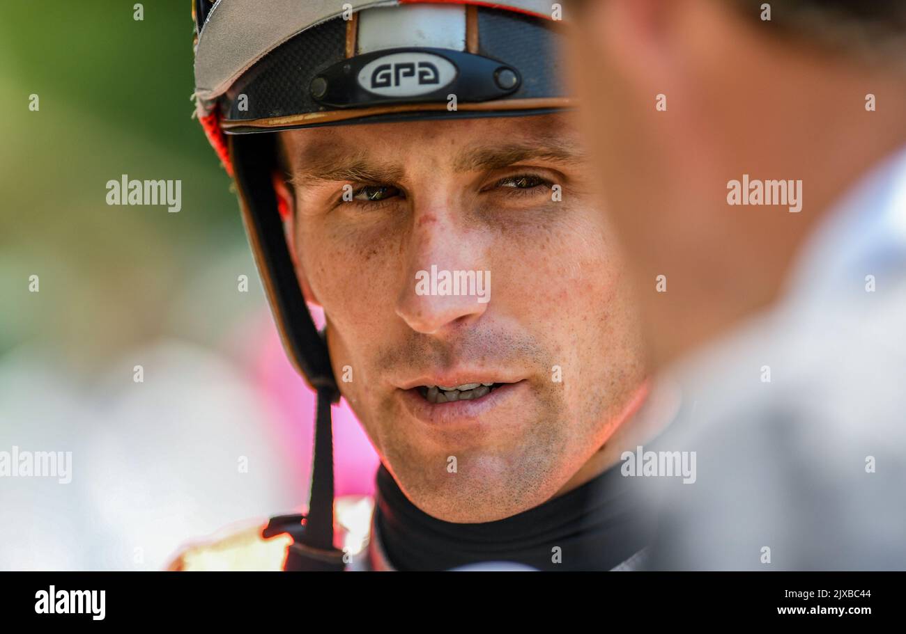 Jockey Tye England returns to scale after riding Scream Park to win ...