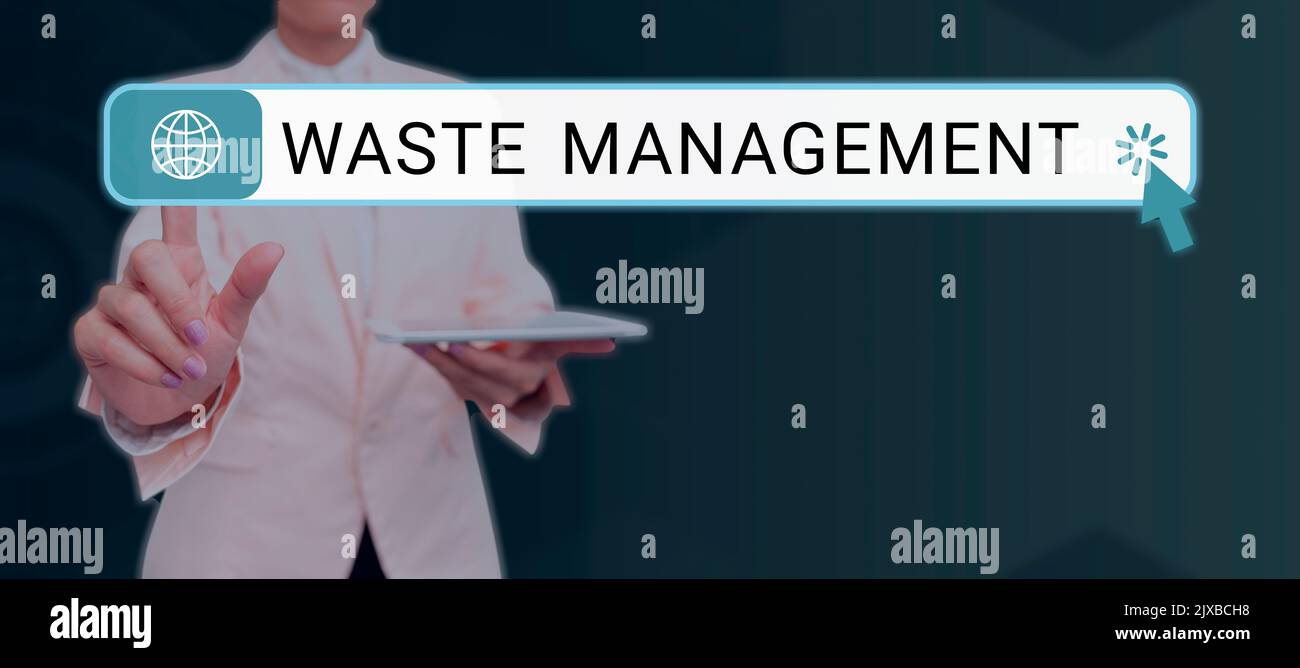 Handwriting text Waste Managementactions required manage rubbish ...