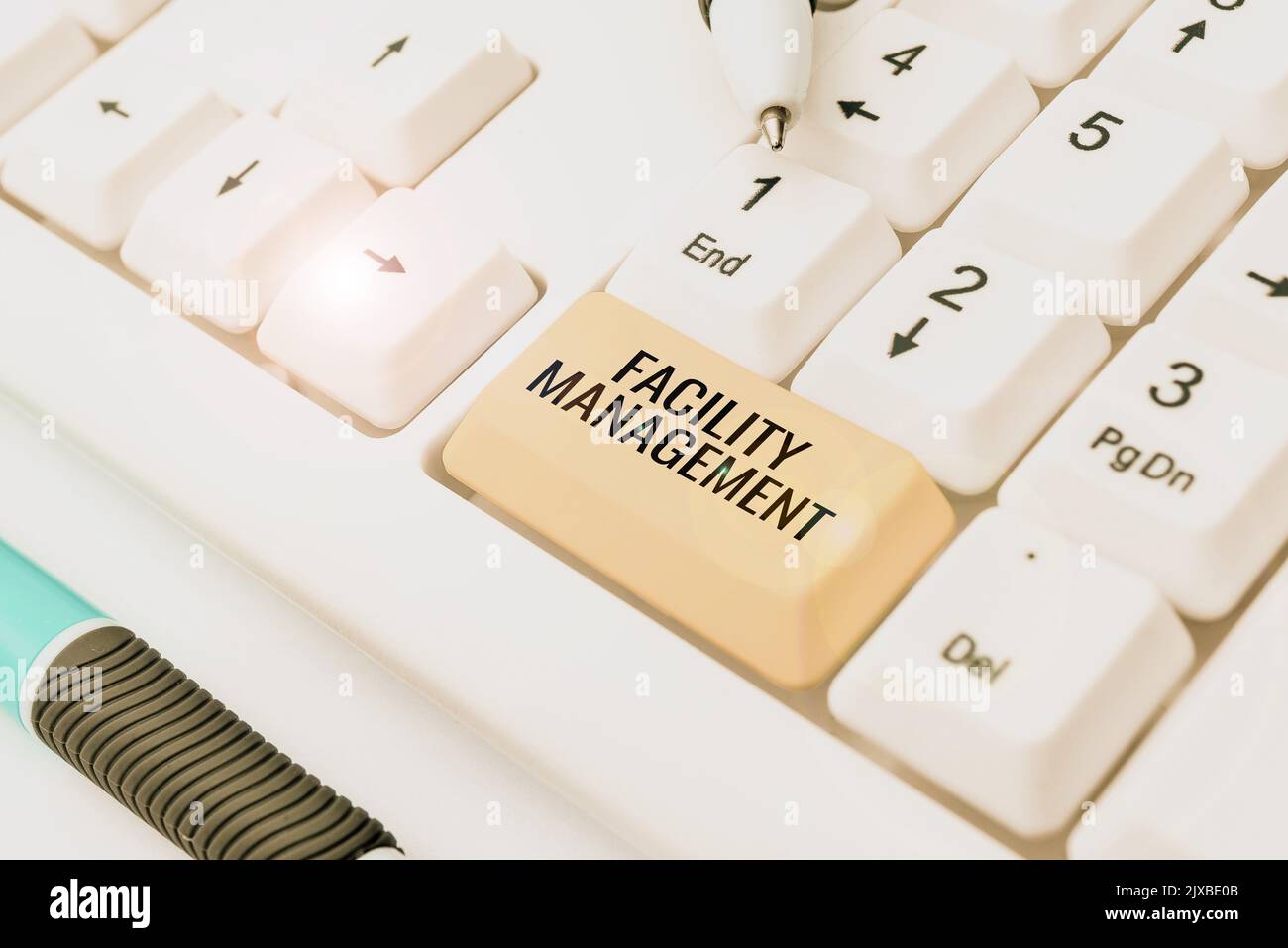 Text caption presenting Facility Management. Business idea Multiple ...