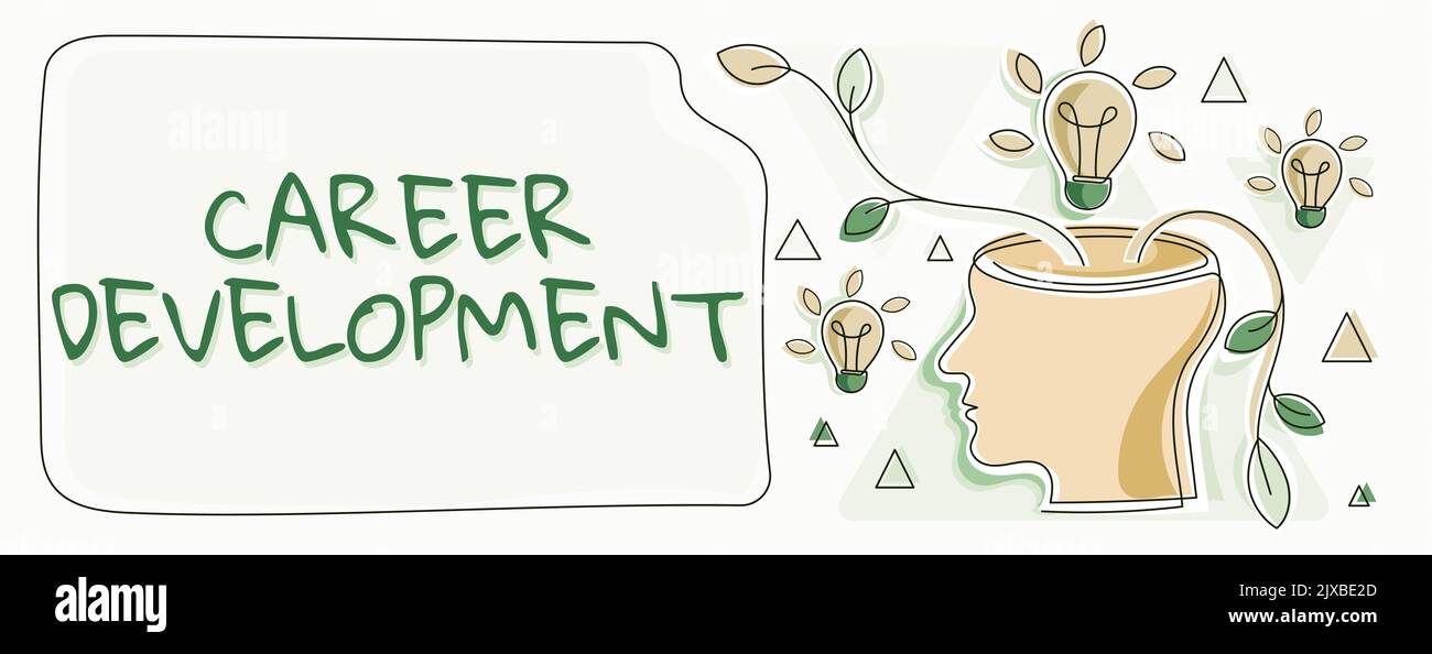 Sign displaying Career DevelopmentLifelong learning Improving skills to ...
