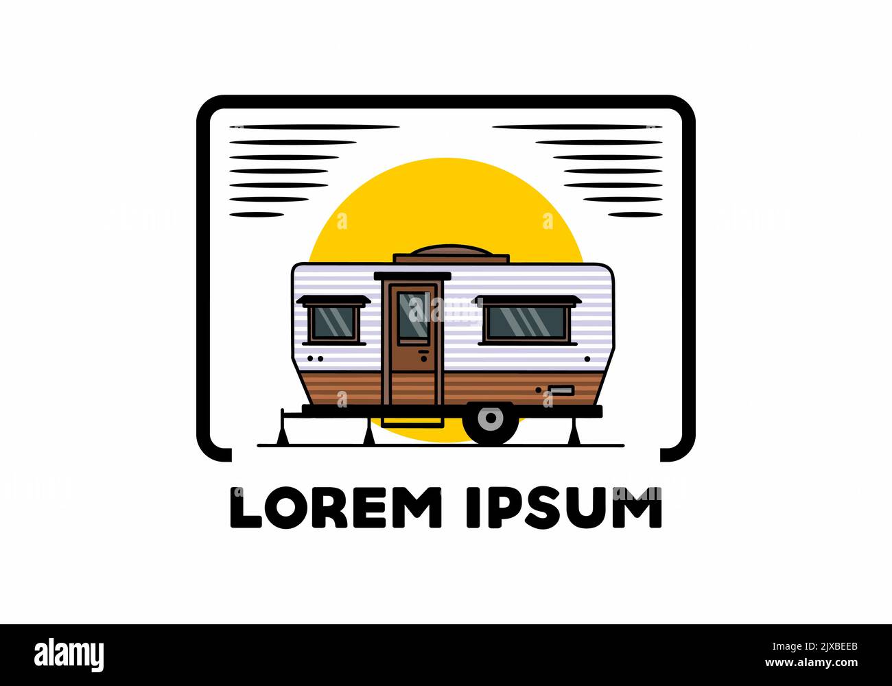 Camping in campervan motorhome Cut Out Stock Images & Pictures - Alamy